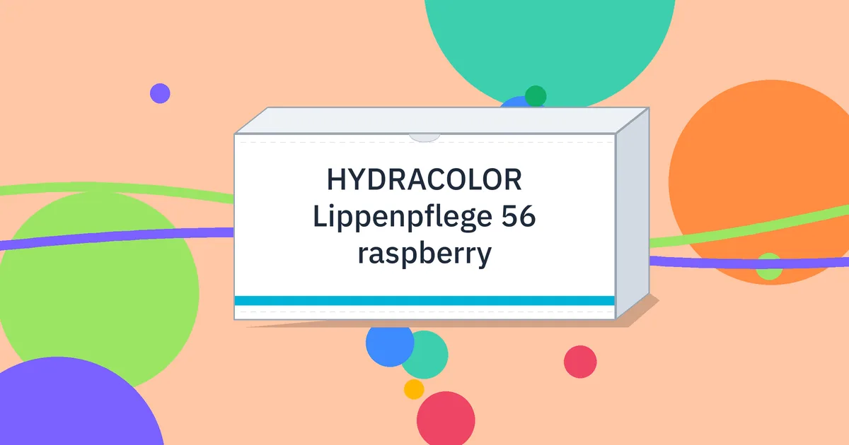 Symbolbild: Packung mit der Aufschrift HYDRACOLOR Lippenpflege 56 raspberry (PZN 20155325) – Verfügbarkeit und Bezug in Apotheken in Frankfurt am Main