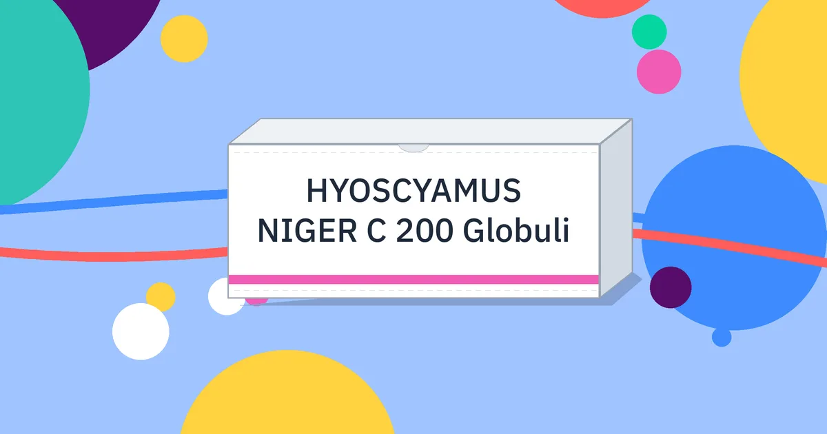 Symbolbild: Packung mit der Aufschrift HYOSCYAMUS NIGER C 200 Globuli (PZN 14052874) – Verfügbarkeit und Bezug in Apotheken in Frankfurt am Main