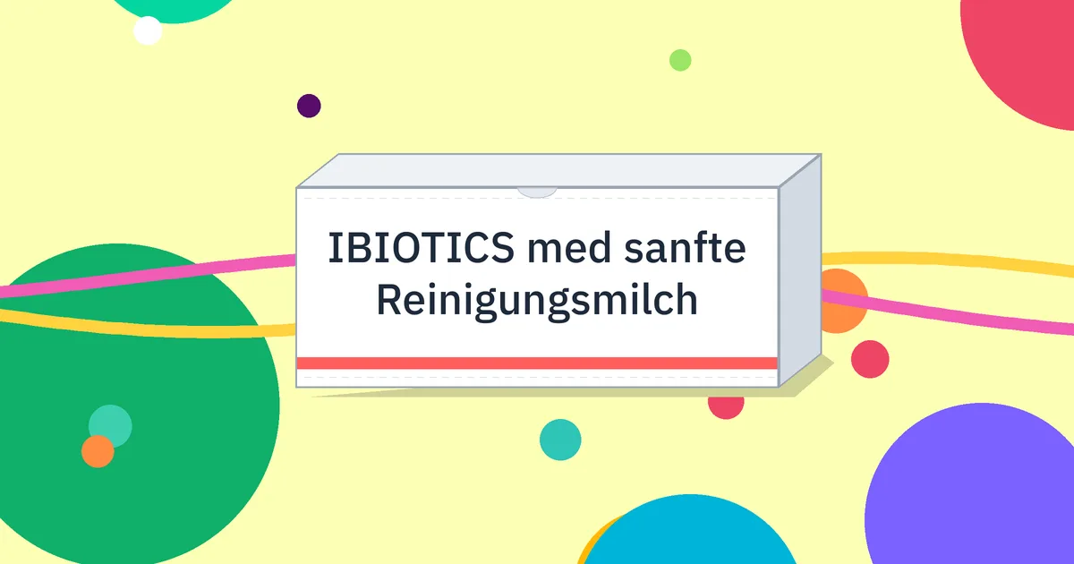 Symbolbild: Packung mit der Aufschrift IBIOTICS med sanfte Reinigungsmilch (PZN 14252314) – Verfügbarkeit und Bezug in Apotheken in Frankfurt am Main