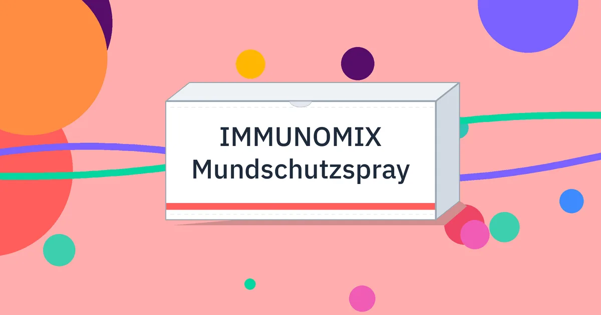 Symbolbild: Packung mit der Aufschrift IMMUNOMIX Mundschutzspray (PZN 17386742) – Verfügbarkeit und Bezug in Apotheken in Frankfurt am Main