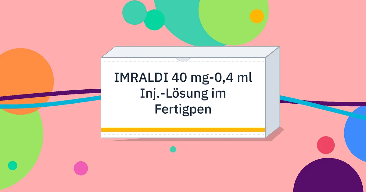 Symbolbild: Packung mit der Aufschrift IMRALDI 40 mg-0,4 ml Inj.-Lösung im Fertigpen (PZN 18411146) – Verfügbarkeit und Bezug in Apotheken in Frankfurt am Main