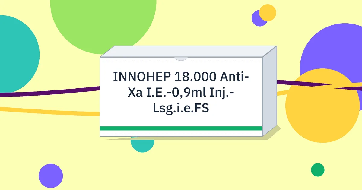 Symbolbild: Packung mit der Aufschrift INNOHEP 18.000 Anti-Xa I.E.-0,9ml Inj.-Lsg.i.e.FS (PZN 17834531) – Verfügbarkeit und Bezug in Apotheken in Frankfurt am Main