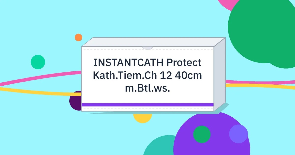 Symbolbild: Packung mit der Aufschrift INSTANTCATH Protect Kath.Tiem.Ch 12 40cm m.Btl.ws. (PZN 00648511) – Verfügbarkeit und Bezug in Apotheken in Frankfurt am Main