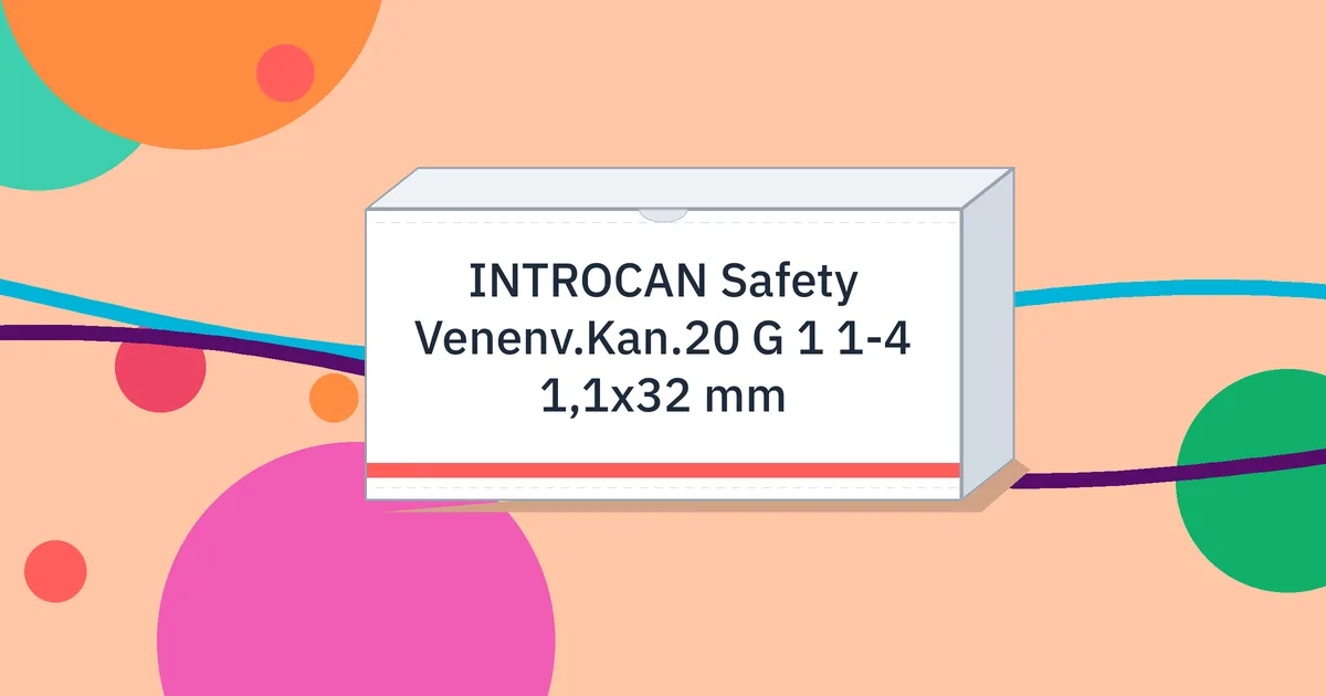 Symbolbild: Packung mit der Aufschrift INTROCAN Safety Venenv.Kan.20 G 1 1-4 1,1x32 mm (PZN 04095718) – Verfügbarkeit und Bezug in Apotheken in Frankfurt am Main