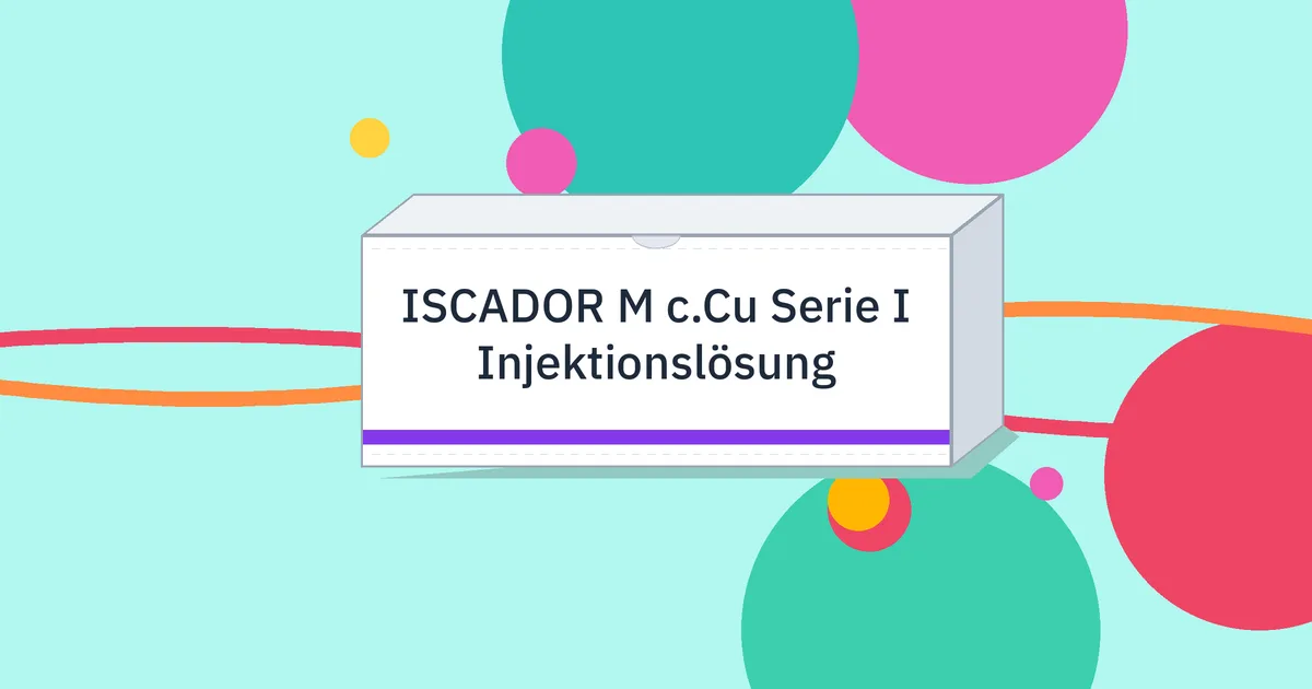 Symbolbild: Packung mit der Aufschrift ISCADOR M c.Cu Serie I Injektionslösung (PZN 09751357) – Verfügbarkeit und Bezug in Apotheken in Frankfurt am Main
