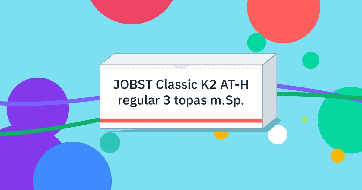 Symbolbild: Packung mit der Aufschrift JOBST Classic K2 AT-H regular 3 topas m.Sp. (PZN 13068896) – Verfügbarkeit und Bezug in Apotheken in Frankfurt am Main