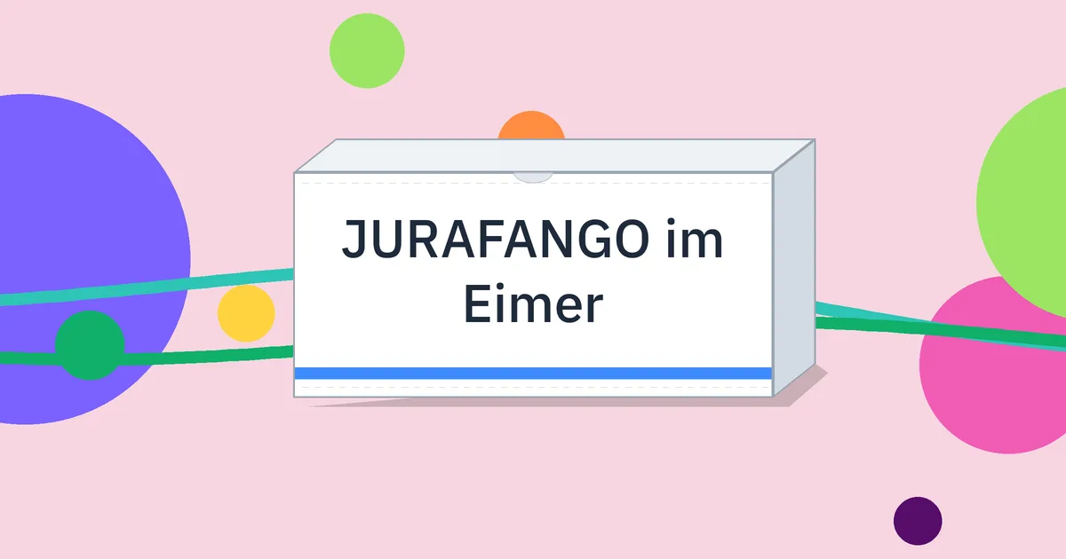 Symbolbild: Packung mit der Aufschrift JURAFANGO im Eimer (PZN 05395612) – Verfügbarkeit und Bezug in Apotheken in Frankfurt am Main