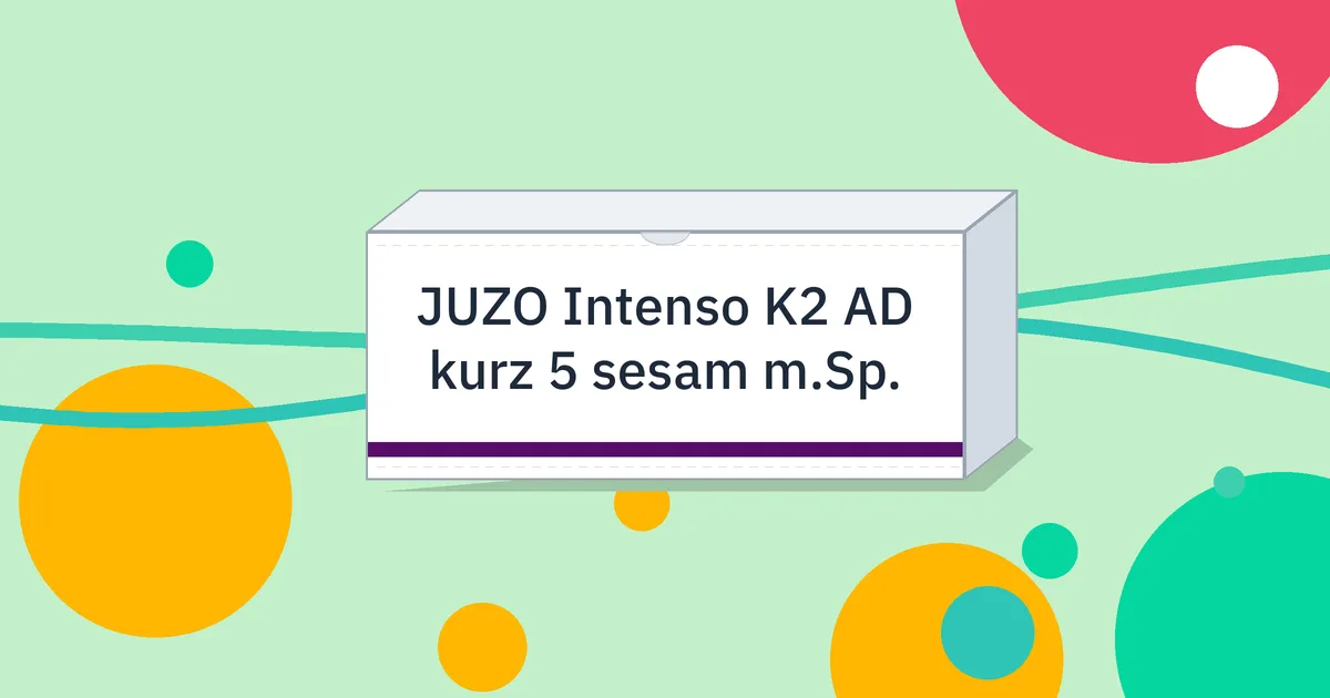 Symbolbild: Packung mit der Aufschrift JUZO Intenso K2 AD kurz 5 sesam m.Sp. (PZN 18607464) – Verfügbarkeit und Bezug in Apotheken in Frankfurt am Main