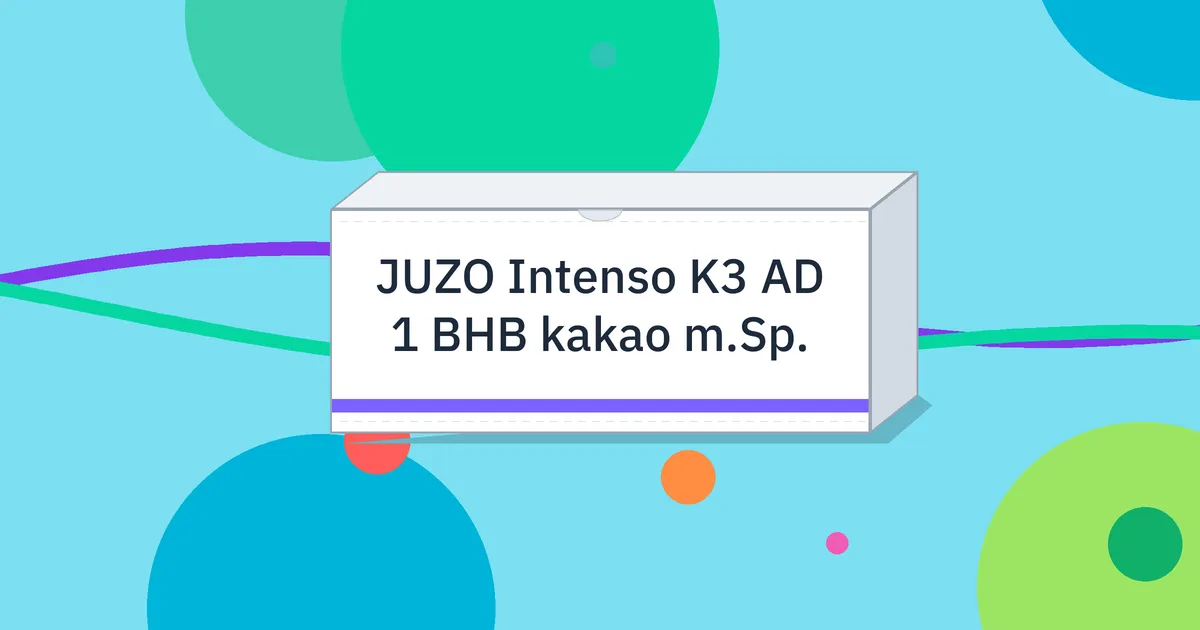 Symbolbild: Packung mit der Aufschrift JUZO Intenso K3 AD 1 BHB kakao m.Sp. (PZN 18634685) – Verfügbarkeit und Bezug in Apotheken in Frankfurt am Main