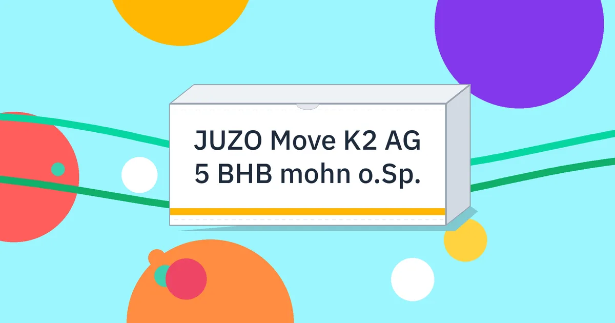 Symbolbild: Packung mit der Aufschrift JUZO Move K2 AG 5 BHB mohn o.Sp. (PZN 18557849) – Verfügbarkeit und Bezug in Apotheken in Frankfurt am Main