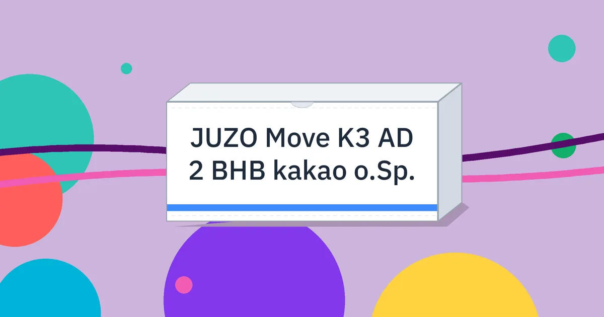 Symbolbild: Packung mit der Aufschrift JUZO Move K3 AD 2 BHB kakao o.Sp. (PZN 18571737) – Verfügbarkeit und Bezug in Apotheken in Frankfurt am Main