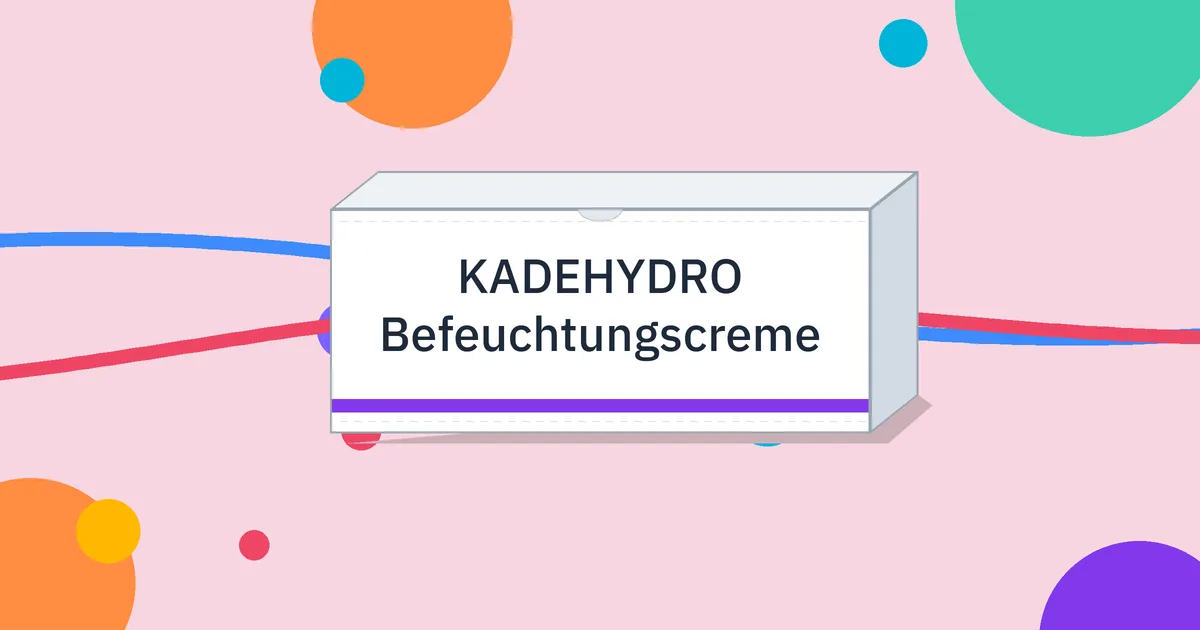 Symbolbild: Packung mit der Aufschrift KADEHYDRO Befeuchtungscreme (PZN 18755331) – Verfügbarkeit und Bezug in Apotheken in Frankfurt am Main