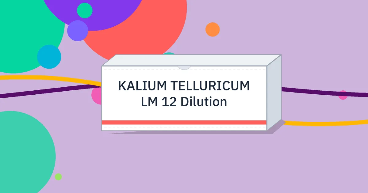 Symbolbild: Packung mit der Aufschrift KALIUM TELLURICUM LM 12 Dilution (PZN 12927239) – Verfügbarkeit und Bezug in Apotheken in Frankfurt am Main