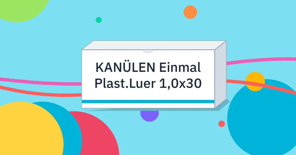 Symbolbild: Packung mit der Aufschrift KANÜLEN Einmal Plast.Luer 1,0x30 (PZN 02440430) – Verfügbarkeit und Bezug in Apotheken in Frankfurt am Main