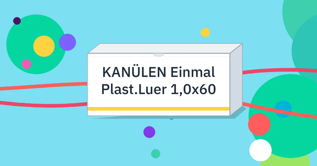 Symbolbild: Packung mit der Aufschrift KANÜLEN Einmal Plast.Luer 1,0x60 (PZN 02440476) – Verfügbarkeit und Bezug in Apotheken in Frankfurt am Main