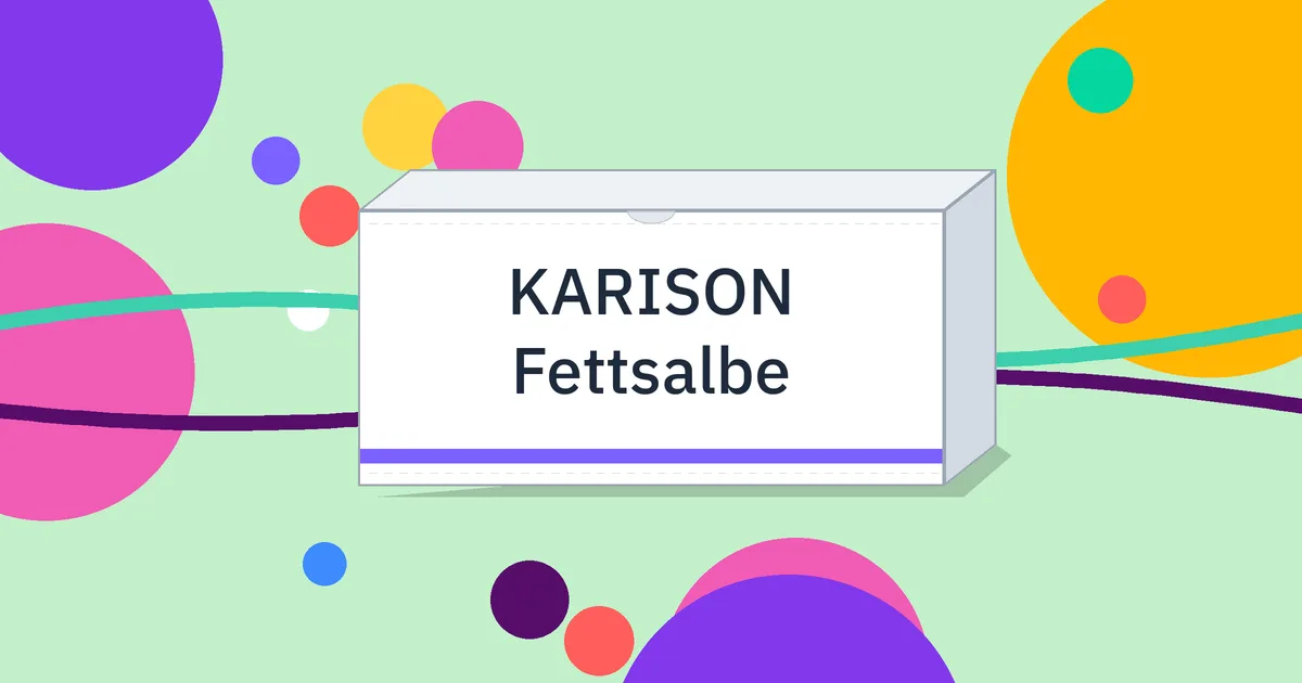Symbolbild: Packung mit der Aufschrift KARISON Fettsalbe (PZN 06978095) – Verfügbarkeit und Bezug in Apotheken in Frankfurt am Main