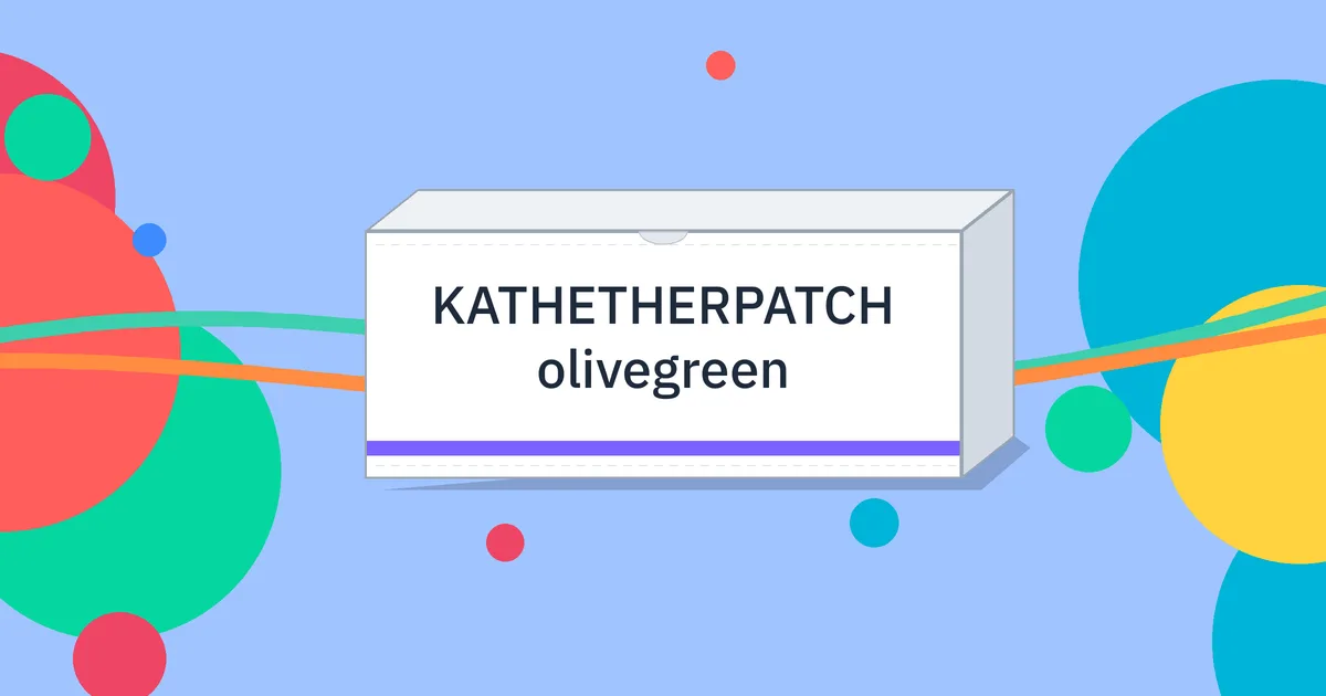 Symbolbild: Packung mit der Aufschrift KATHETHERPATCH olivegreen (PZN 19868669) – Verfügbarkeit und Bezug in Apotheken in Frankfurt am Main