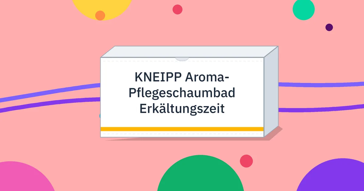 Symbolbild: Packung mit der Aufschrift KNEIPP Aroma-Pflegeschaumbad Erkältungszeit (PZN 06909651) – Verfügbarkeit und Bezug in Apotheken in Frankfurt am Main
