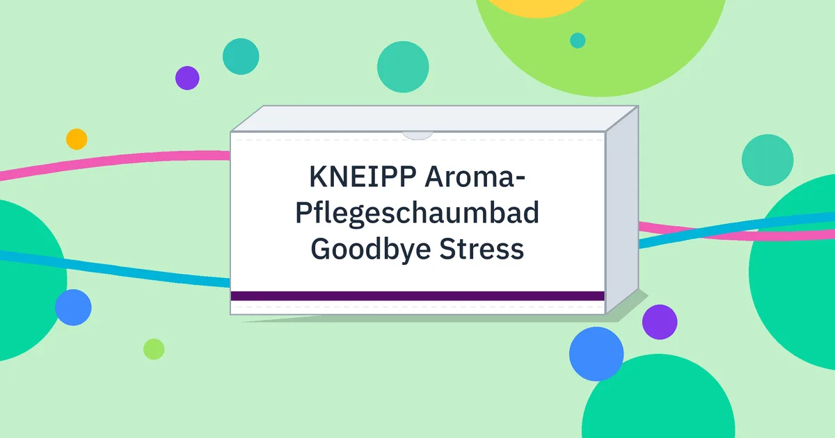 Symbolbild: Packung mit der Aufschrift KNEIPP Aroma-Pflegeschaumbad Goodbye Stress (PZN 16632765) – Verfügbarkeit und Bezug in Apotheken in Frankfurt am Main
