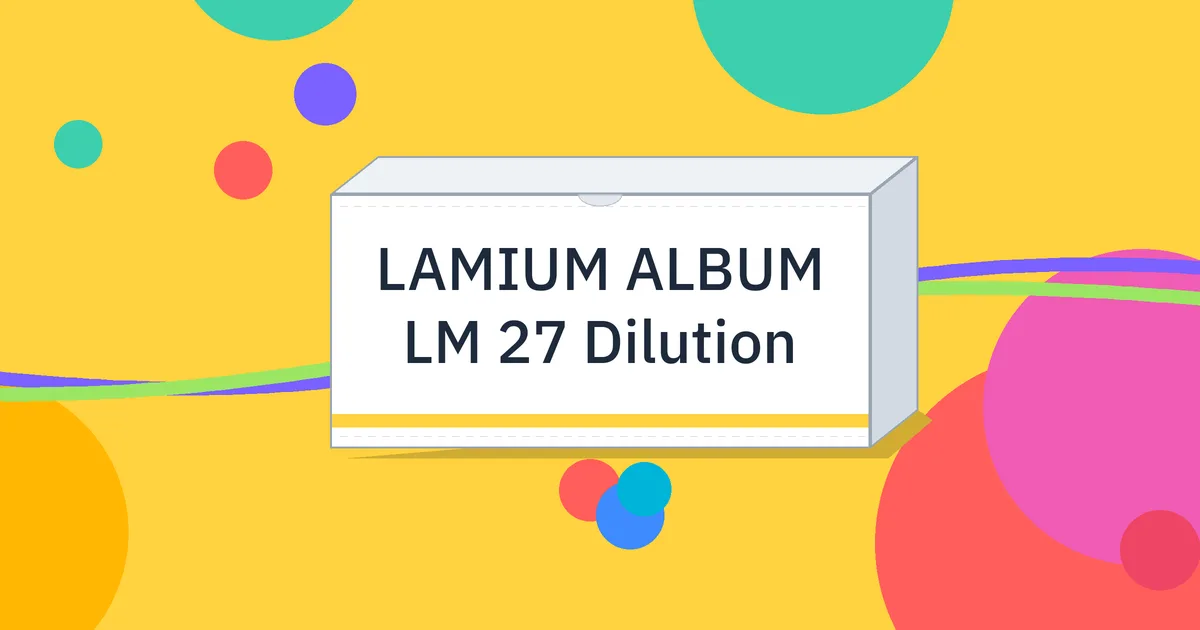 Symbolbild: Packung mit der Aufschrift LAMIUM ALBUM LM 27 Dilution (PZN 13521924) – Verfügbarkeit und Bezug in Apotheken in Frankfurt am Main