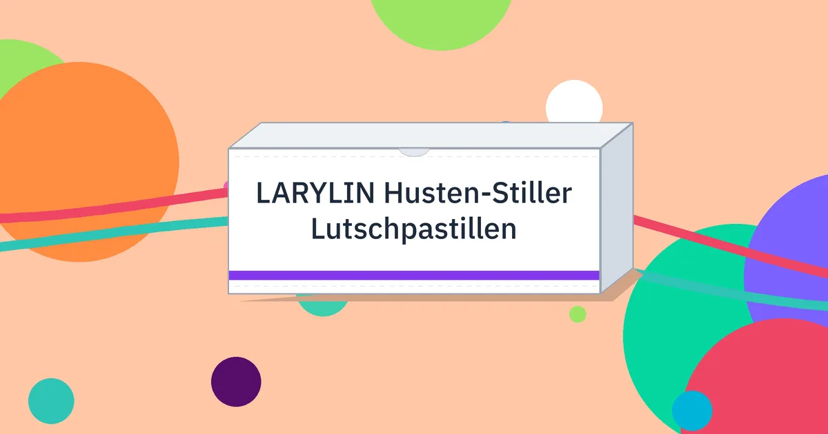 Symbolbild: Packung mit der Aufschrift LARYLIN Husten-Stiller Lutschpastillen (PZN 04960257) – Verfügbarkeit und Bezug in Apotheken in Frankfurt am Main