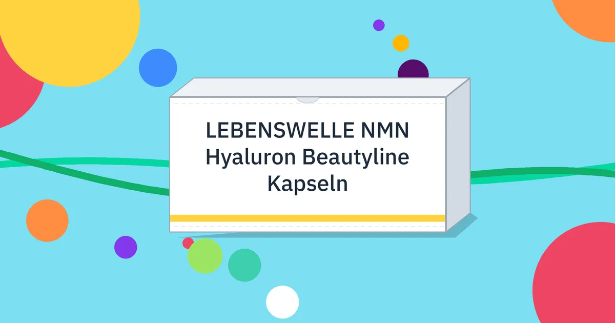 Symbolbild: Packung mit der Aufschrift LEBENSWELLE NMN Hyaluron Beautyline Kapseln (PZN 18498437) – Verfügbarkeit und Bezug in Apotheken in Frankfurt am Main