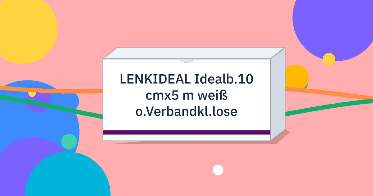 Symbolbild: Packung mit der Aufschrift LENKIDEAL Idealb.10 cmx5 m weiß o.Verbandkl.lose (PZN 07600878) – Verfügbarkeit und Bezug in Apotheken in Frankfurt am Main