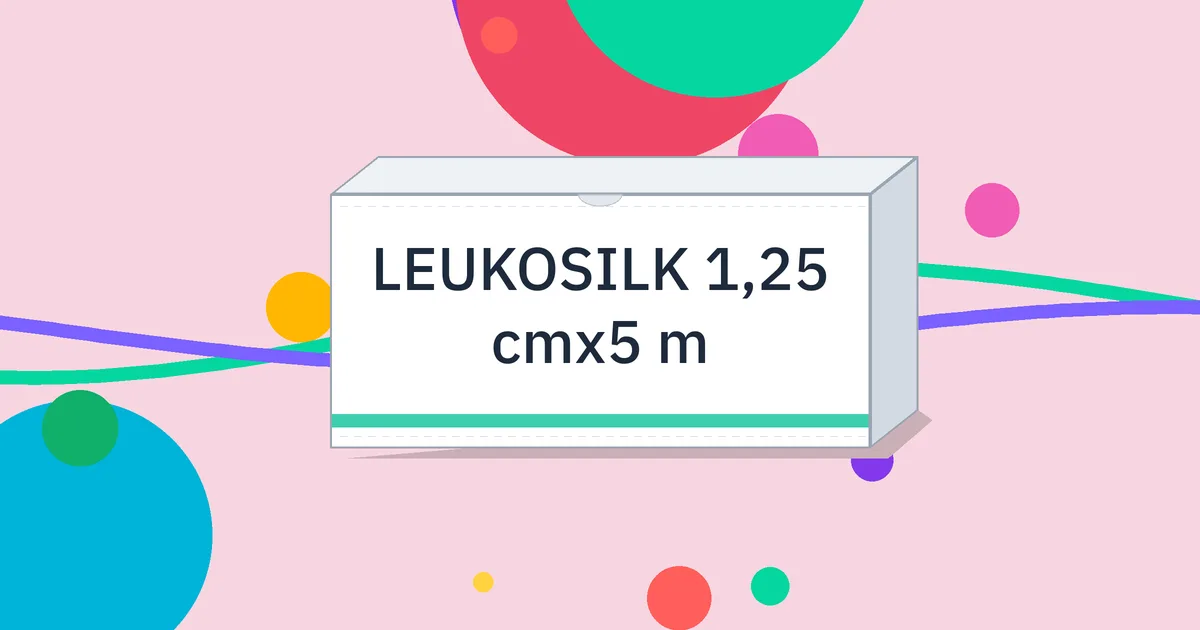 Symbolbild: Packung mit der Aufschrift LEUKOSILK 1,25 cmx5 m (PZN 17434665) – Verfügbarkeit und Bezug in Apotheken in Frankfurt am Main