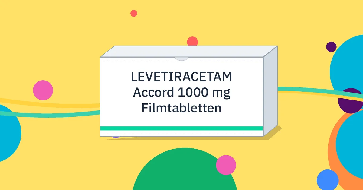 Symbolbild: Packung mit der Aufschrift LEVETIRACETAM Accord 1000 mg Filmtabletten (PZN 18103947) – Verfügbarkeit und Bezug in Apotheken in Frankfurt am Main