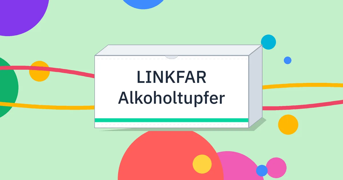 Symbolbild: Packung mit der Aufschrift LINKFAR Alkoholtupfer (PZN 19124762) – Verfügbarkeit und Bezug in Apotheken in Frankfurt am Main