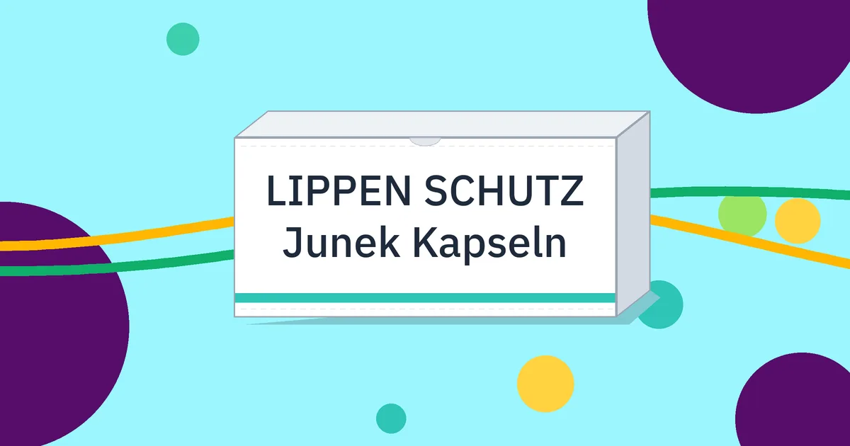 Symbolbild: Packung mit der Aufschrift LIPPEN SCHUTZ Junek Kapseln (PZN 10306958) – Verfügbarkeit und Bezug in Apotheken in Frankfurt am Main