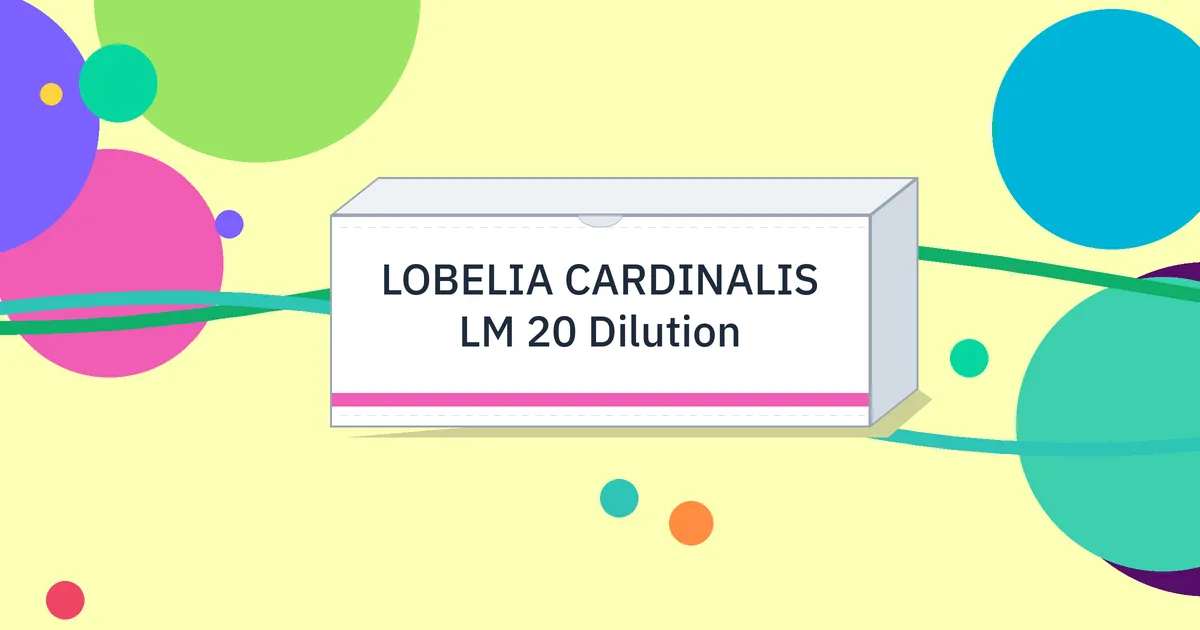 Symbolbild: Packung mit der Aufschrift LOBELIA CARDINALIS LM 20 Dilution (PZN 13533005) – Verfügbarkeit und Bezug in Apotheken in Frankfurt am Main