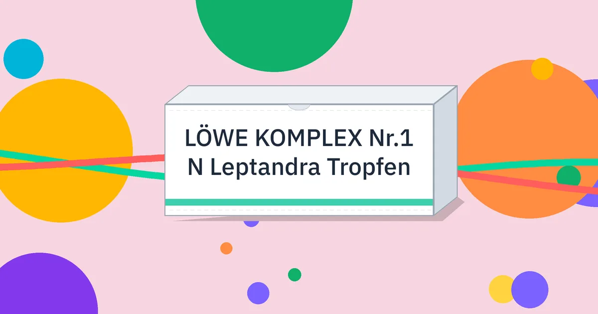 Symbolbild: Packung mit der Aufschrift LÖWE KOMPLEX Nr.1 N Leptandra Tropfen (PZN 02913785) – Verfügbarkeit und Bezug in Apotheken in Frankfurt am Main