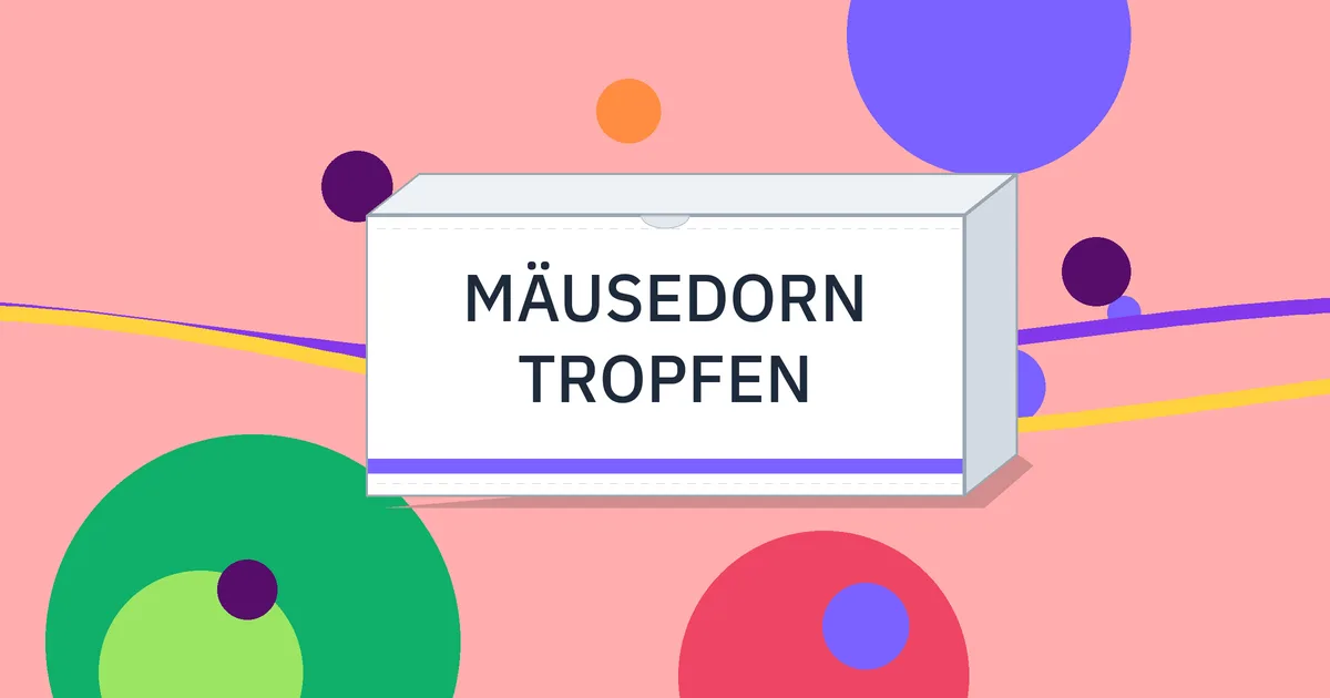 Symbolbild: Packung mit der Aufschrift MÄUSEDORN TROPFEN (PZN 14127158) – Verfügbarkeit und Bezug in Apotheken in Frankfurt am Main