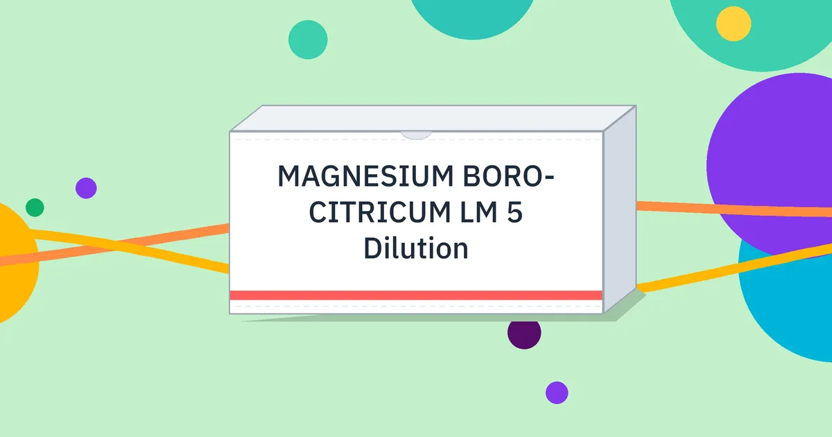 Symbolbild: Packung mit der Aufschrift MAGNESIUM BORO-CITRICUM LM 5 Dilution (PZN 12936497) – Verfügbarkeit und Bezug in Apotheken in Frankfurt am Main