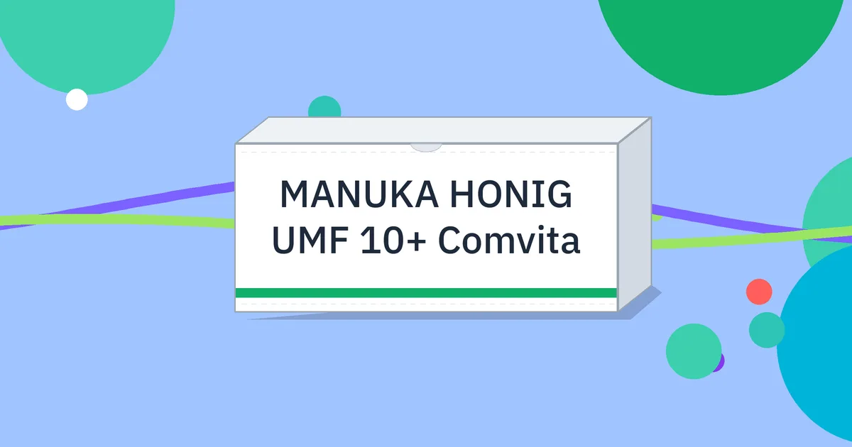 Symbolbild: Packung mit der Aufschrift MANUKA HONIG UMF 10+ Comvita (PZN 07799101) – Verfügbarkeit und Bezug in Apotheken in Frankfurt am Main