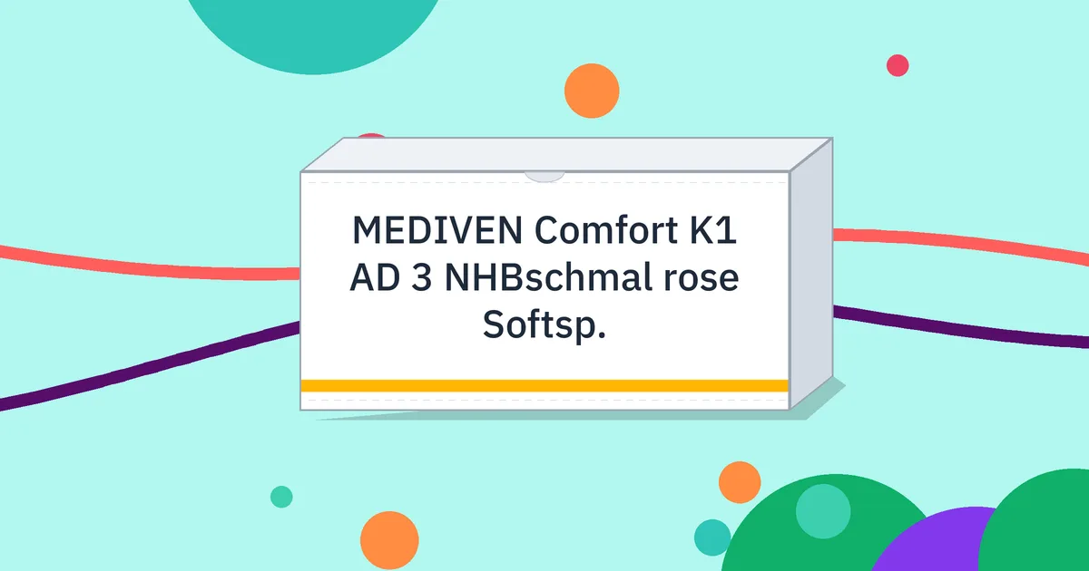 Symbolbild: Packung mit der Aufschrift MEDIVEN Comfort K1 AD 3 NHBschmal rose Softsp. (PZN 14561570) – Verfügbarkeit und Bezug in Apotheken in Frankfurt am Main