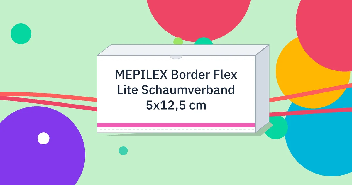 Symbolbild: Packung mit der Aufschrift MEPILEX Border Flex Lite Schaumverband 5x12,5 cm (PZN 17594251) – Verfügbarkeit und Bezug in Apotheken in Frankfurt am Main