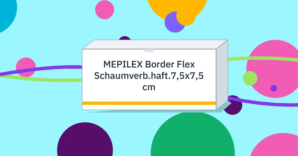 Symbolbild: Packung mit der Aufschrift MEPILEX Border Flex Schaumverb.haft.7,5x7,5 cm (PZN 18319386) – Verfügbarkeit und Bezug in Apotheken in Frankfurt am Main