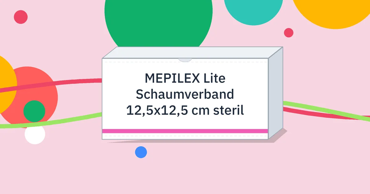 Symbolbild: Packung mit der Aufschrift MEPILEX Lite Schaumverband 12,5x12,5 cm steril (PZN 10054296) – Verfügbarkeit und Bezug in Apotheken in Frankfurt am Main