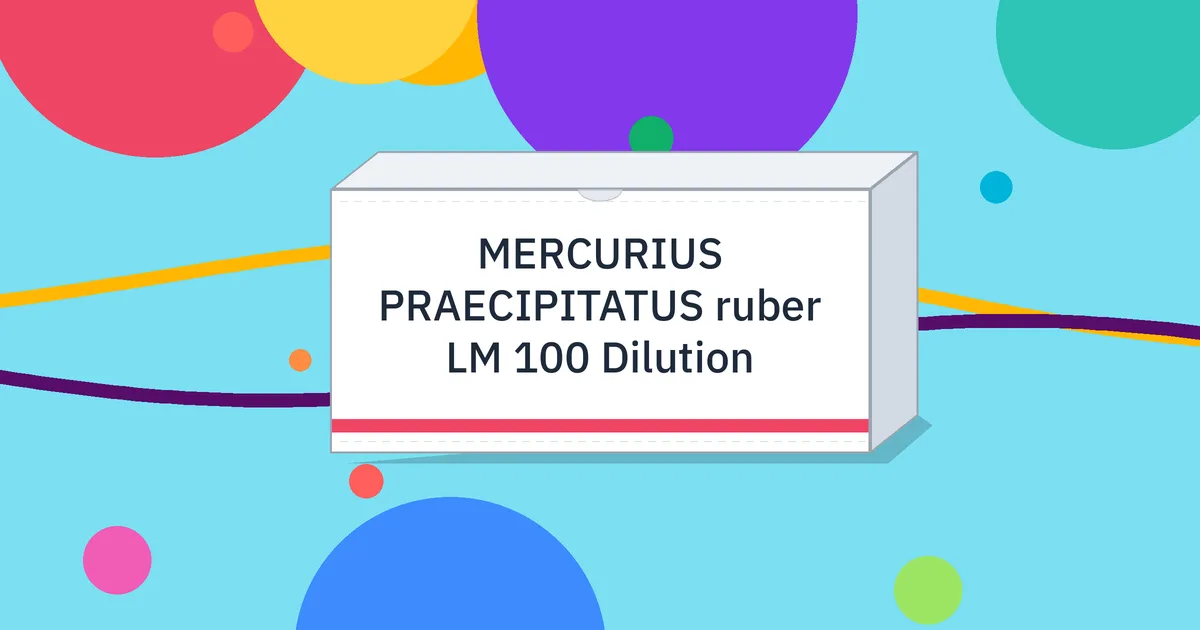Symbolbild: Packung mit der Aufschrift MERCURIUS PRAECIPITATUS ruber LM 100 Dilution (PZN 12953449) – Verfügbarkeit und Bezug in Apotheken in Frankfurt am Main