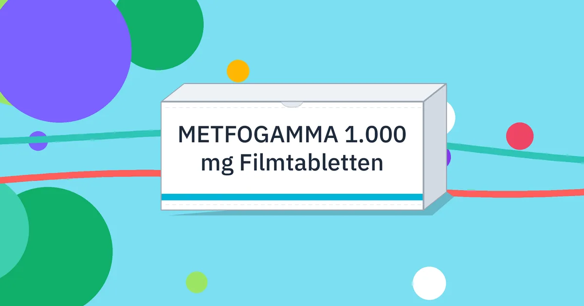 Symbolbild: Packung mit der Aufschrift METFOGAMMA 1.000 mg Filmtabletten (PZN 03323761) – Verfügbarkeit und Bezug in Apotheken in Frankfurt am Main