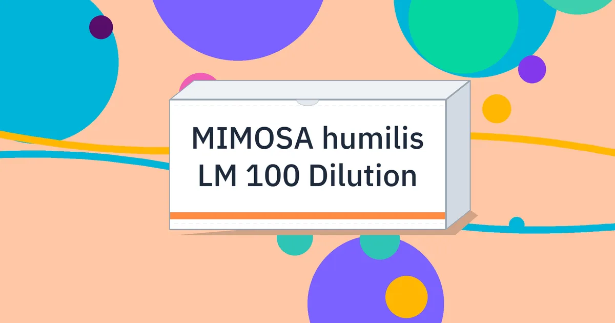 Symbolbild: Packung mit der Aufschrift MIMOSA humilis LM 100 Dilution (PZN 13608683) – Verfügbarkeit und Bezug in Apotheken in Frankfurt am Main