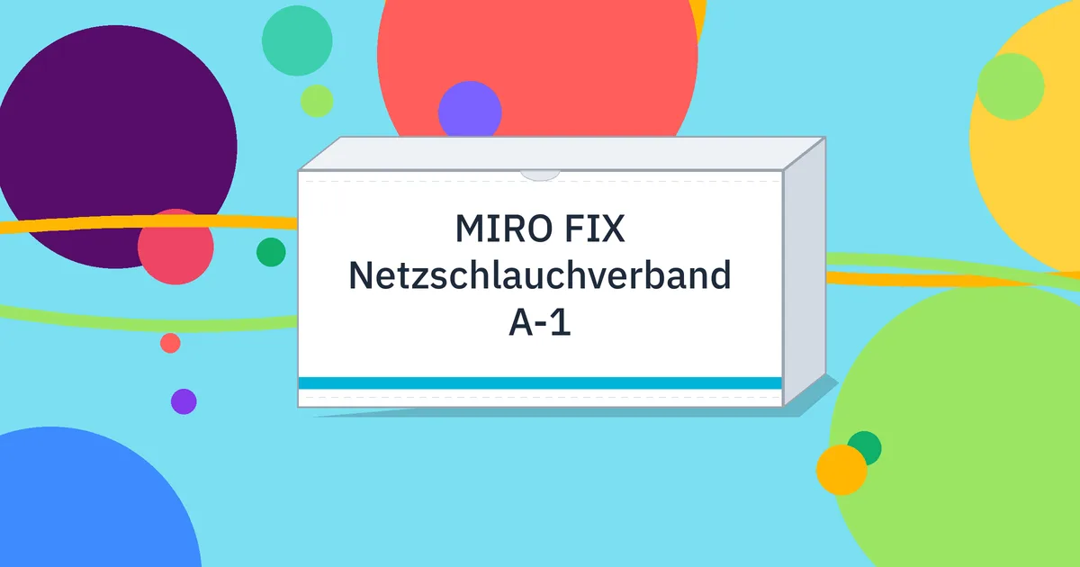 Symbolbild: Packung mit der Aufschrift MIRO FIX Netzschlauchverband A-1 (PZN 06852804) – Verfügbarkeit und Bezug in Apotheken in Frankfurt am Main