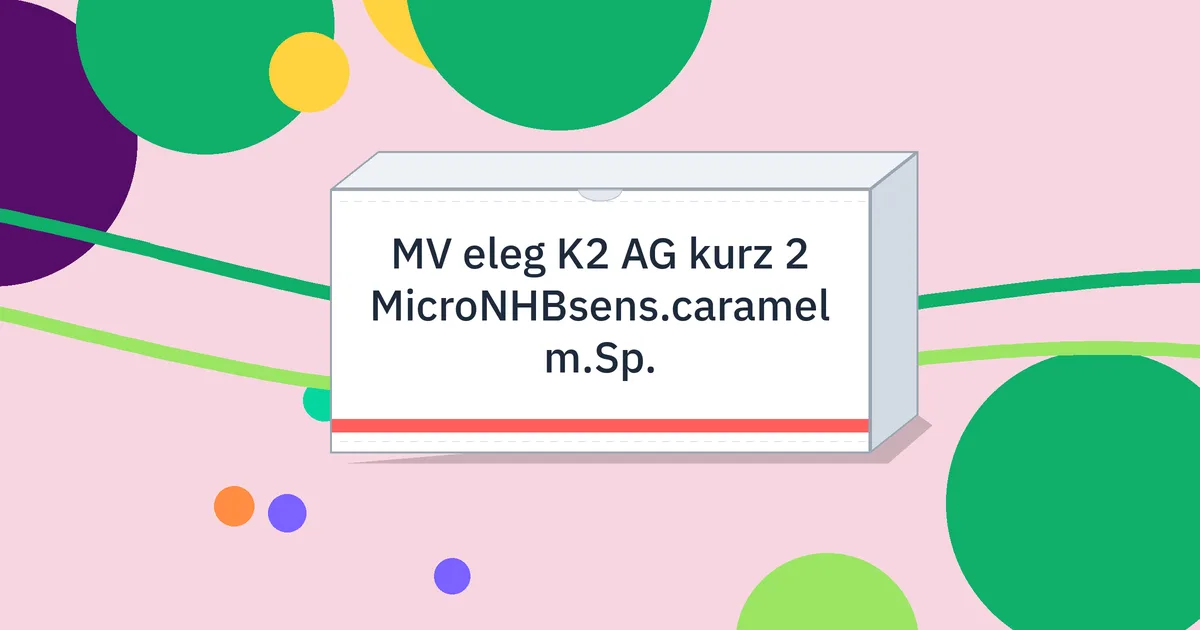Symbolbild: Packung mit der Aufschrift MV eleg K2 AG kurz 2 MicroNHBsens.caramel m.Sp. (PZN 16069554) – Verfügbarkeit und Bezug in Apotheken in Frankfurt am Main