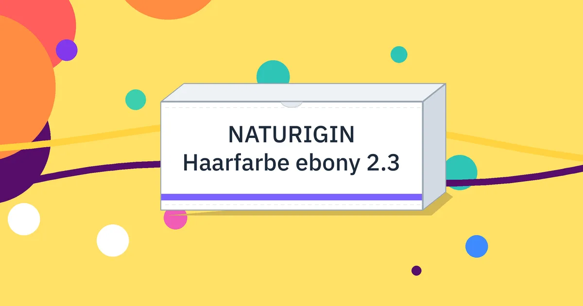 Symbolbild: Packung mit der Aufschrift NATURIGIN Haarfarbe ebony 2.3 (PZN 18107862) – Verfügbarkeit und Bezug in Apotheken in Frankfurt am Main
