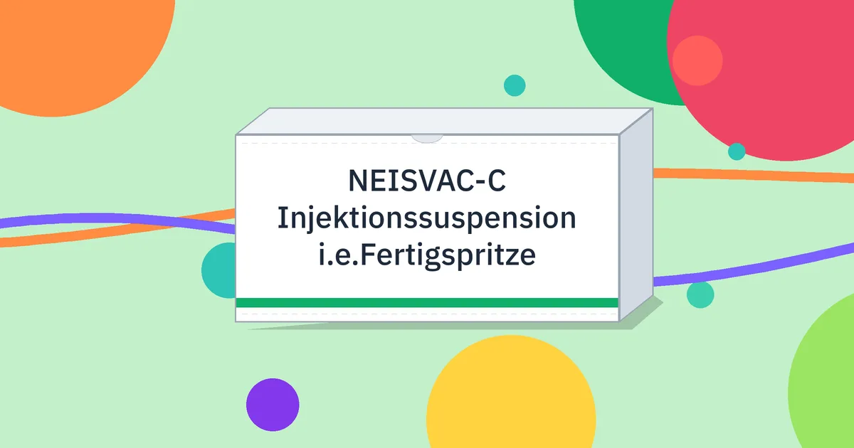 Symbolbild: Packung mit der Aufschrift NEISVAC-C Injektionssuspension i.e.Fertigspritze (PZN 02840342) – Verfügbarkeit und Bezug in Apotheken in Frankfurt am Main