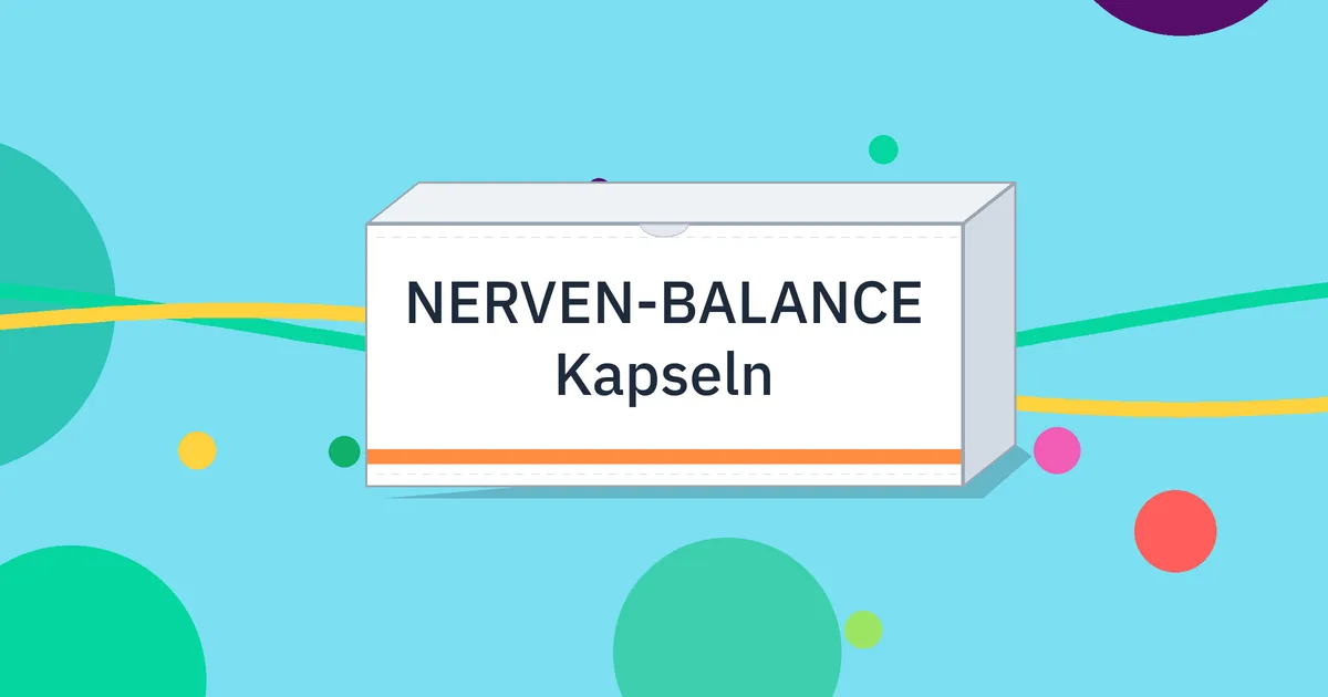 Symbolbild: Packung mit der Aufschrift NERVEN-BALANCE Kapseln (PZN 20514066) – Verfügbarkeit und Bezug in Apotheken in Frankfurt am Main