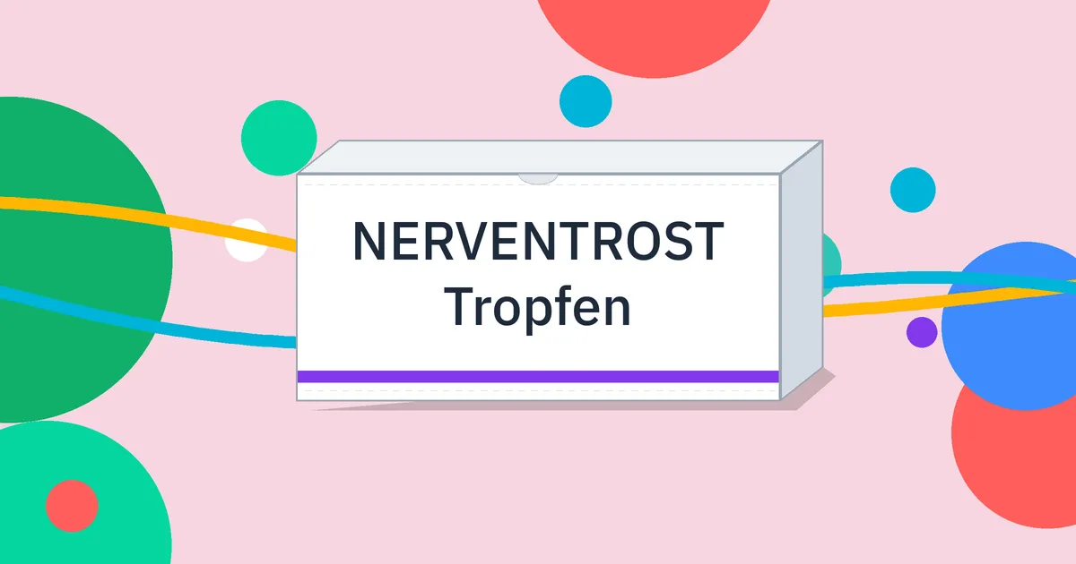 Symbolbild: Packung mit der Aufschrift NERVENTROST Tropfen (PZN 10556069) – Verfügbarkeit und Bezug in Apotheken in Frankfurt am Main