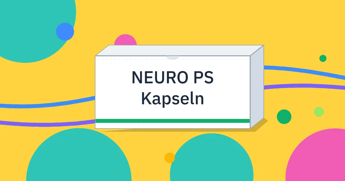 Symbolbild: Packung mit der Aufschrift NEURO PS Kapseln (PZN 00799032) – Verfügbarkeit und Bezug in Apotheken in Frankfurt am Main